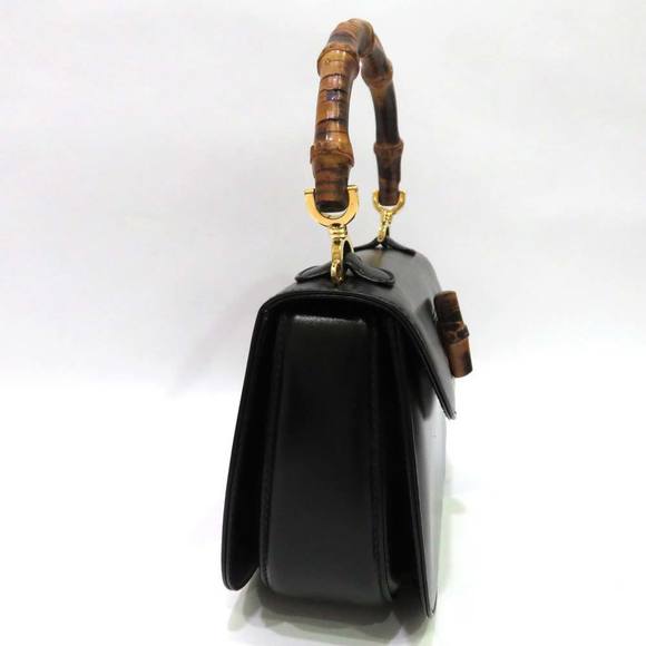 Gucci | Bags | Gucci Bamboo Black Bag 2way Rank Leather A | Poshmark